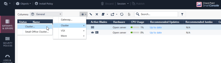 Check Point R81 Firewall HA Cluster configuration with existing ...