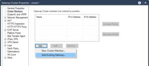 Check Point R81 Firewall HA Cluster configuration with existing ...