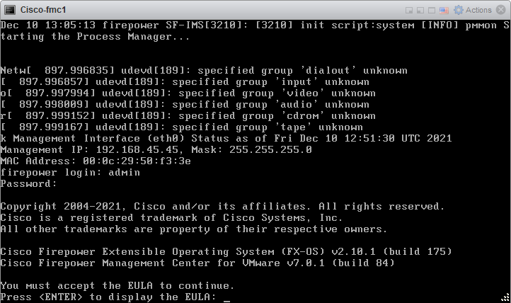 Cisco Firepower Management Center Virtual Install – How to Tutorial