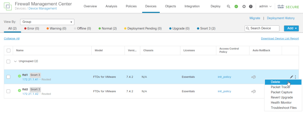 Cisco Secure Firewall Threat Defense High Availability Migration to new ...